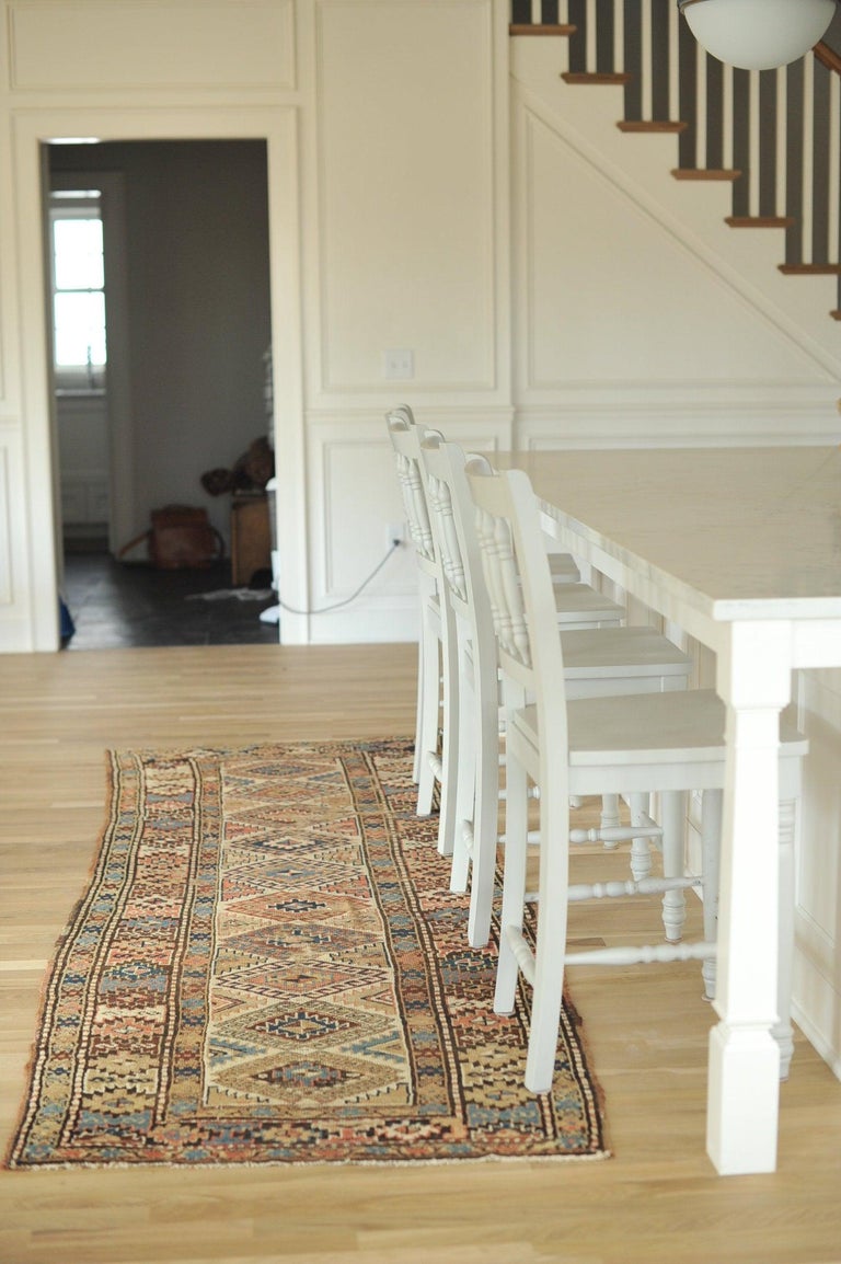 Antique Runner with Gorgeous Colors and Design, Early 1900's For Sale ...