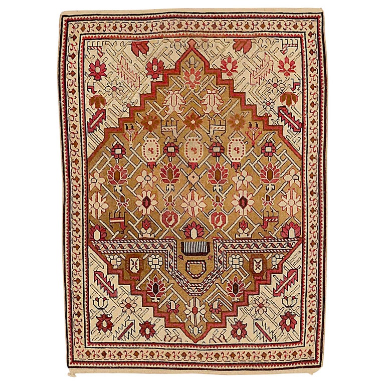 Antique Russian Area Rug Karebagh Design For Sale at 1stDibs