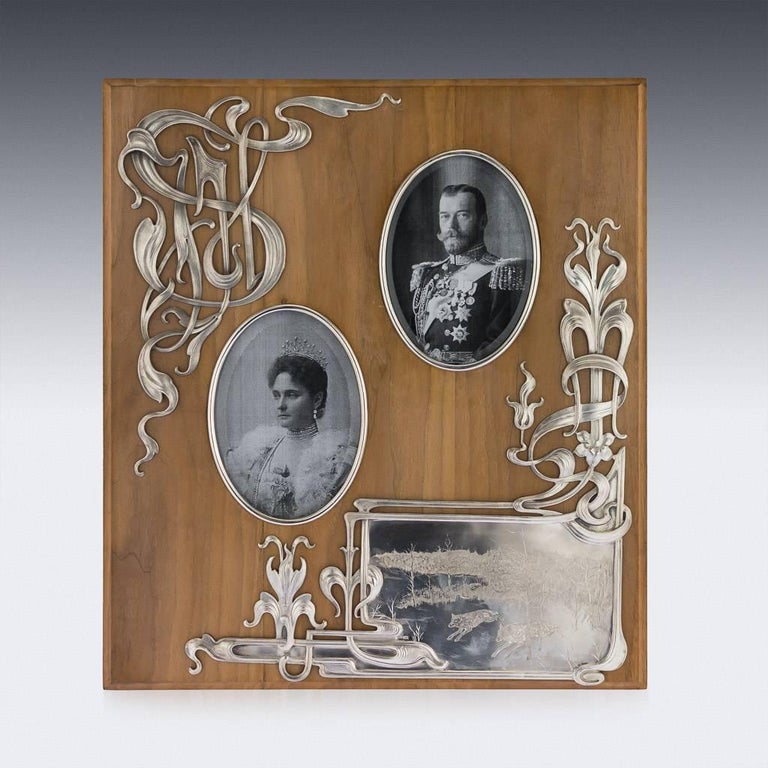 Antique Russian Art Nouveau Solid Silver Large Photo Frame, circa 1910 ...