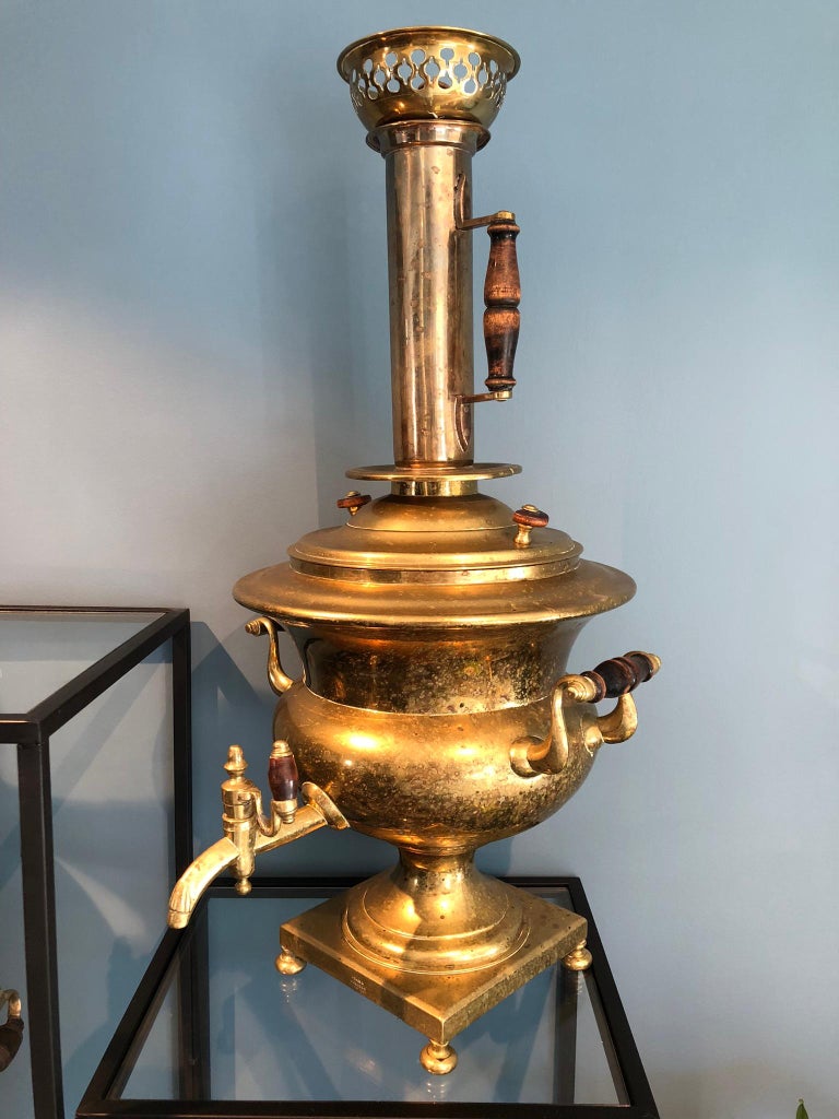 Antique Russian Brass Samovar 19th Century “Ivan Pushkov v Danilove ...