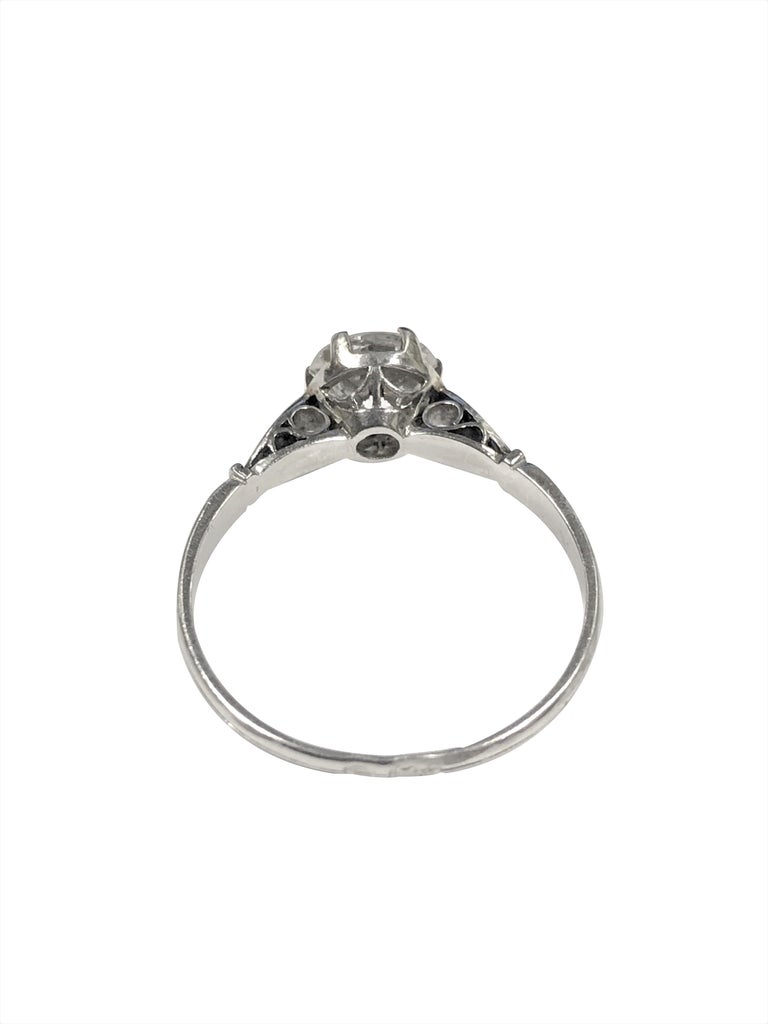 Antique Russian Diamond Platinum Engagement Ring at 1stDibs | antique ...