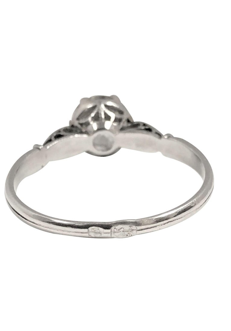 Antique Russian Diamond Platinum Engagement Ring at 1stDibs | antique ...