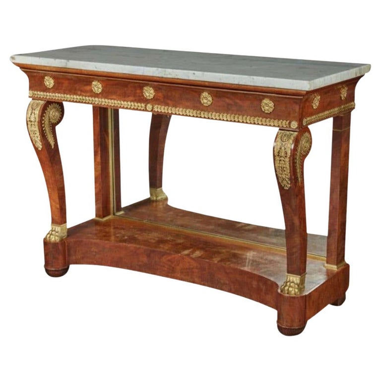 Antique Russian Empire Ormolu-Mounted Mahogany Console Table, Circa ...