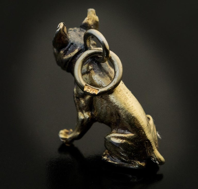 Antique Russian Gilded Silver Boxer Dog Charm Pendant at 1stDibs ...