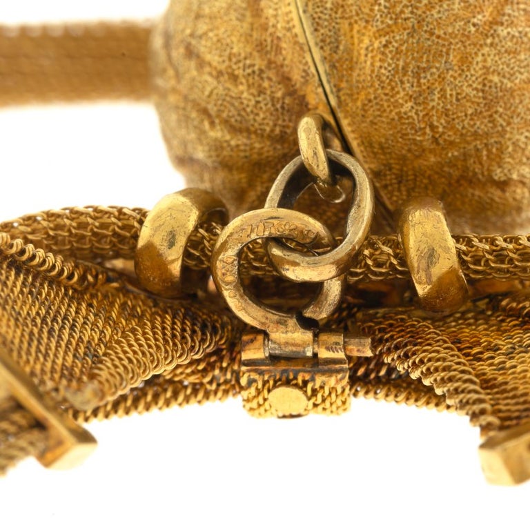 Antique Russian Gold Walnut Necklace at 1stDibs
