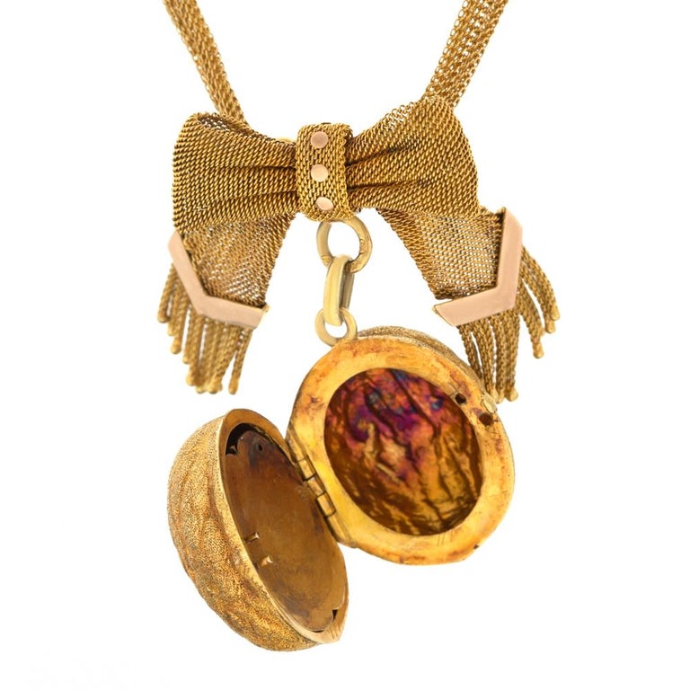 Antique Russian Gold Walnut Necklace at 1stDibs