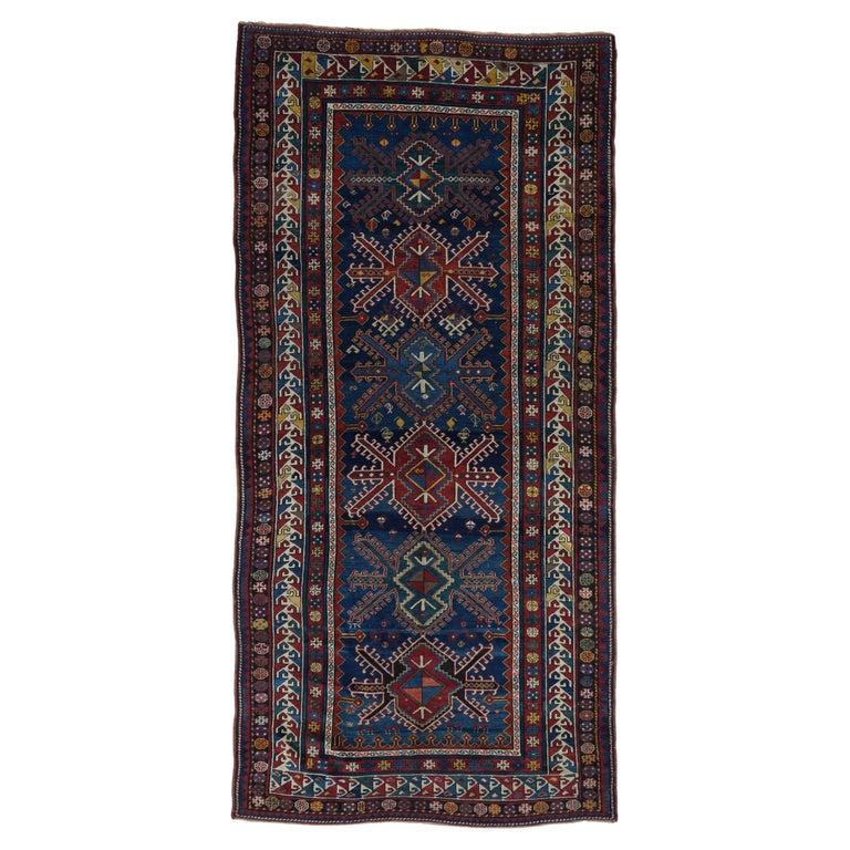 Antique Russian Kazak Rug For Sale at 1stDibs