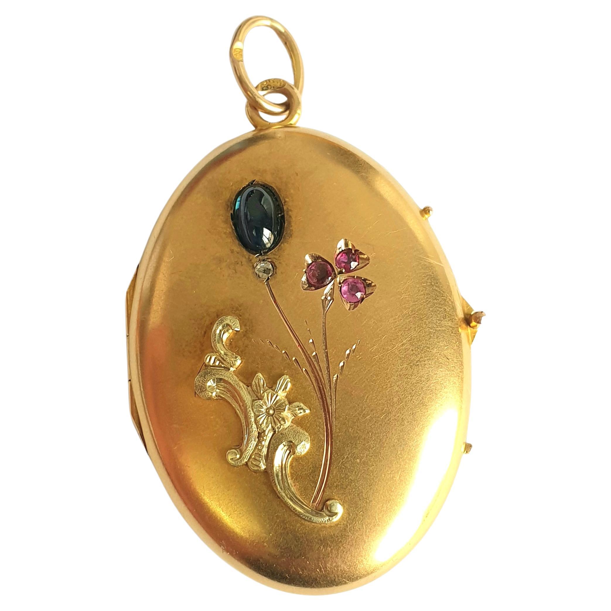 Large Antique Russian Diamond Star Pendant Locket at 1stDibs