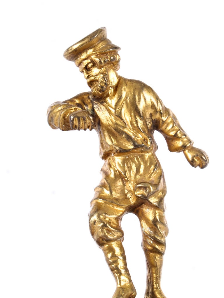 Russian Malachite and Gilt Bronze Miniature Sculpture of a Man 19th ...