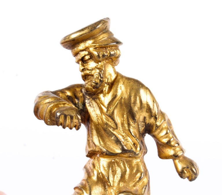 Russian Malachite and Gilt Bronze Miniature Sculpture of a Man 19th ...