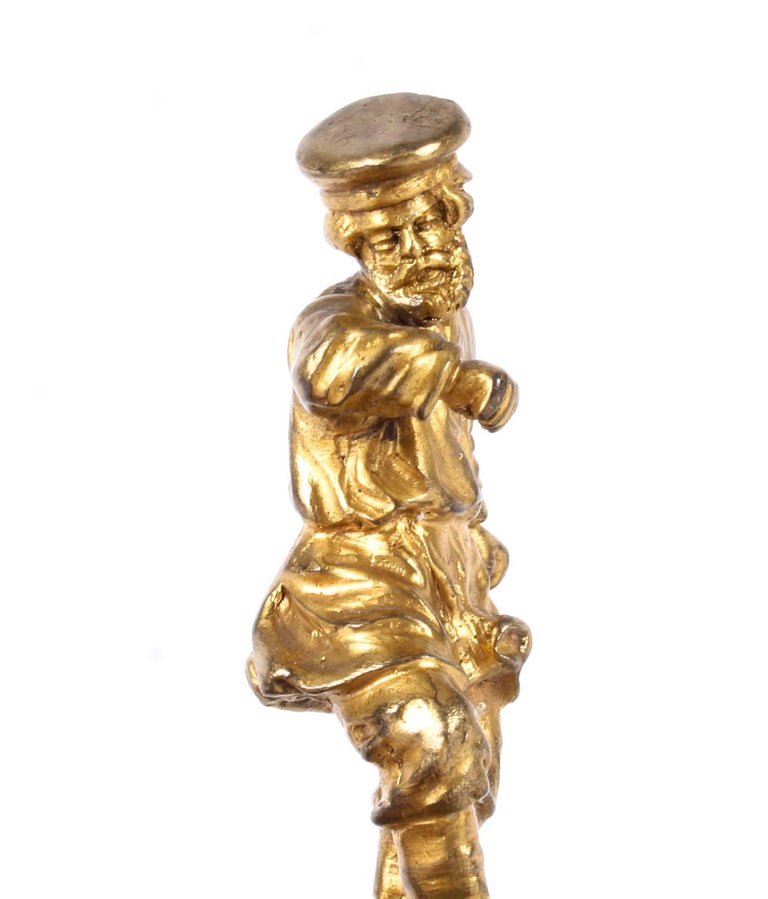 Russian Malachite and Gilt Bronze Miniature Sculpture of a Man 19th ...