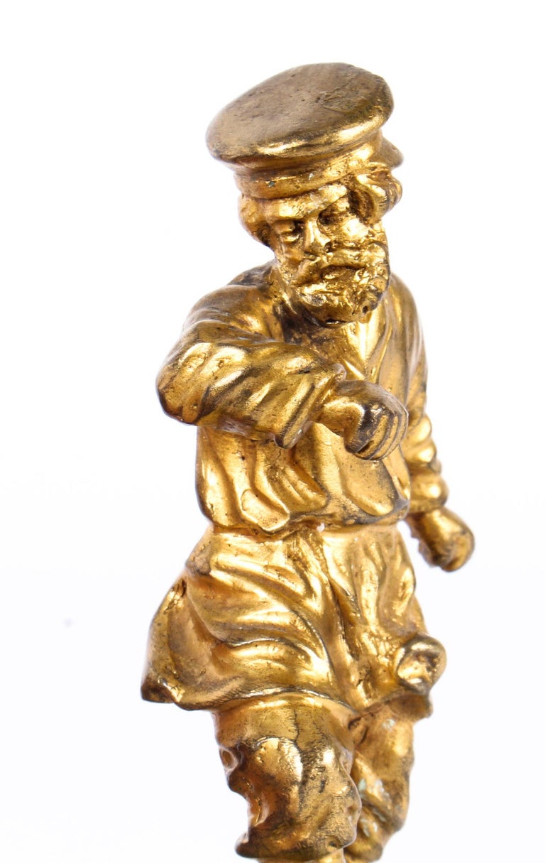 Russian Malachite and Gilt Bronze Miniature Sculpture of a Man 19th ...