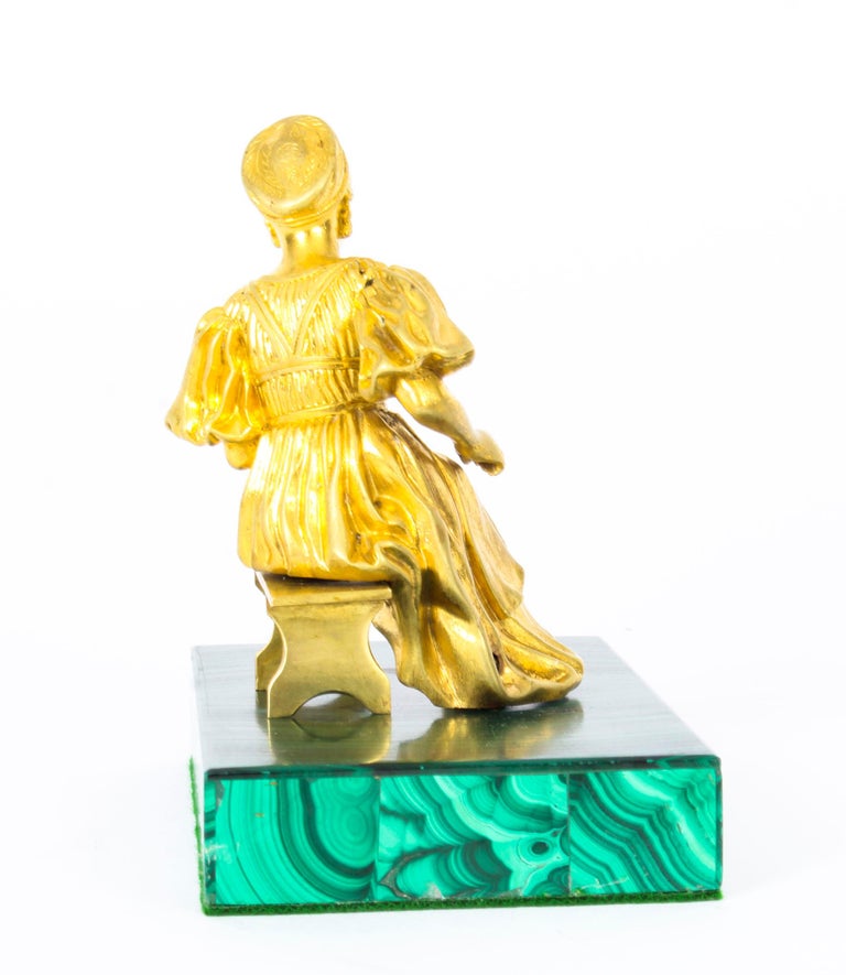 Russian Malachite and Gilt Bronze Mounted Model of a Maiden, 19th ...