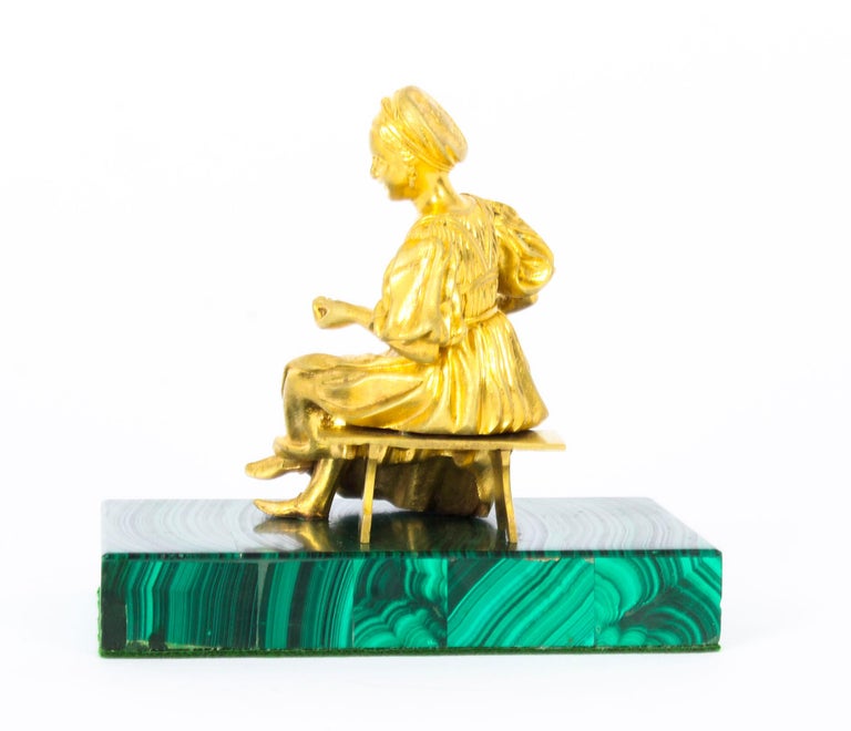 Russian Malachite and Gilt Bronze Mounted Model of a Maiden, 19th ...