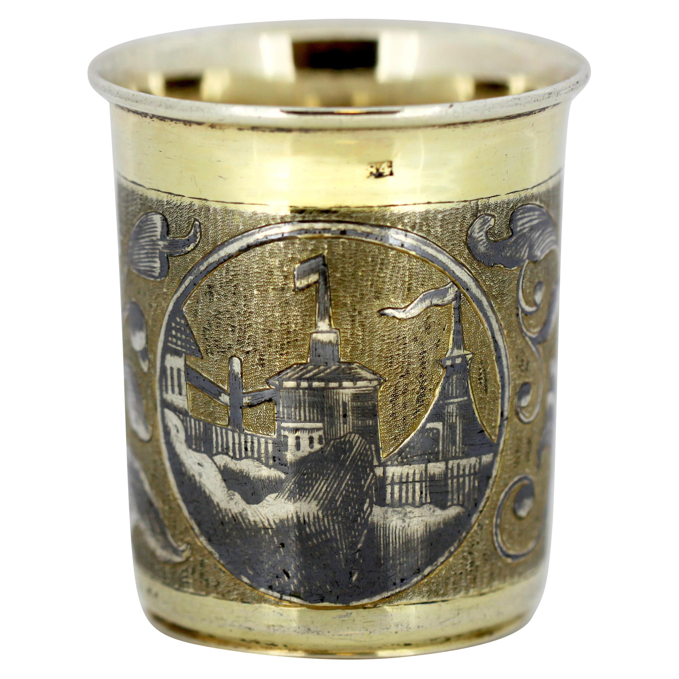 Russian Silver and Cloisonne Enamel Beaker, by Nikolaì Vasilievich ...