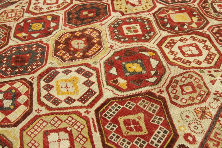 Antique Russian Rug Shirvan Style with Intricate Geometric Patterns ...