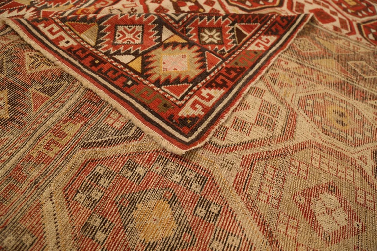 Antique Russian Rug Shirvan Style with Intricate Geometric Patterns ...