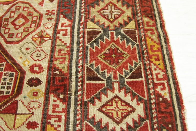 Antique Russian Rug Shirvan Style with Intricate Geometric Patterns ...
