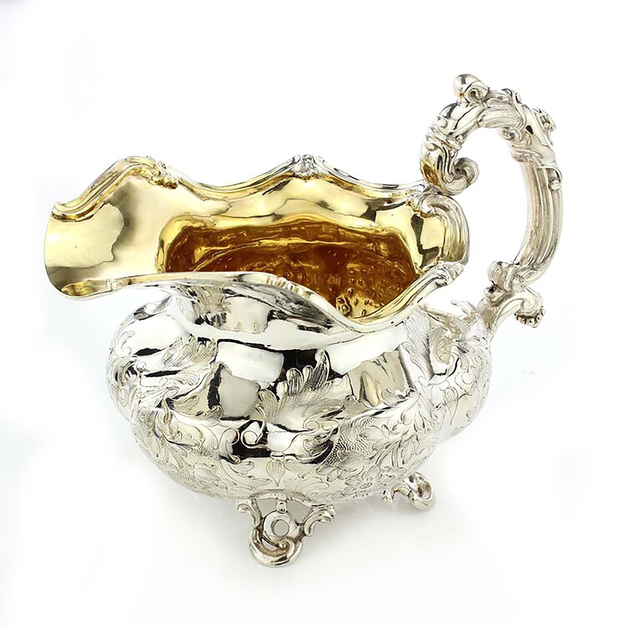 Antique Russian Silver 5 Pieces Coffee and Tea Set For Sale at 1stDibs