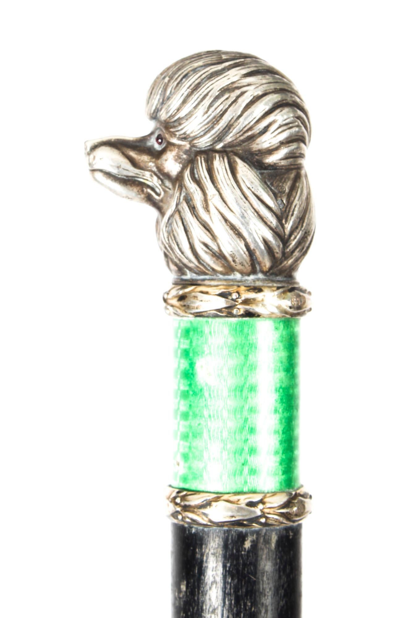 Antique Russian Silver and Enamel Walking Stick Cane, 19th Century at ...