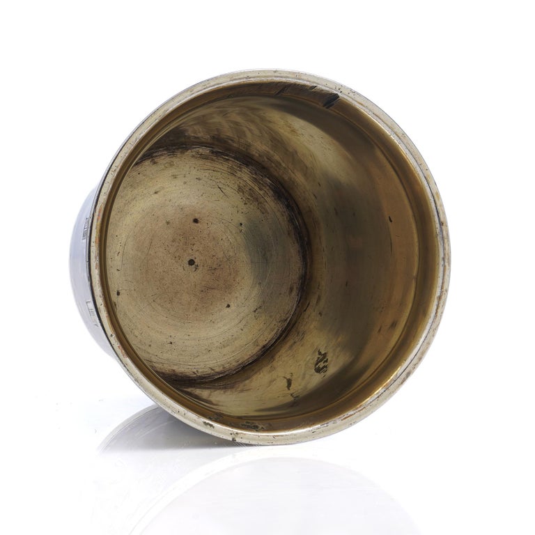 Antique Russian silver gilt and Niello enamel beaker decorated with ...