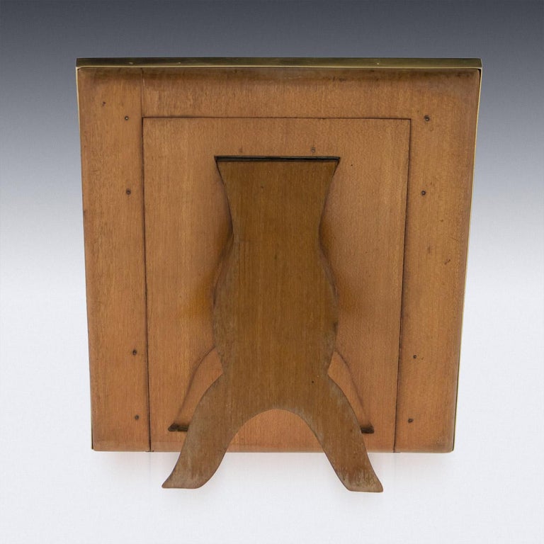 Antique Russian Silver-Gilt, Enamel and Wood Photo Frame, 3rd Artel ...