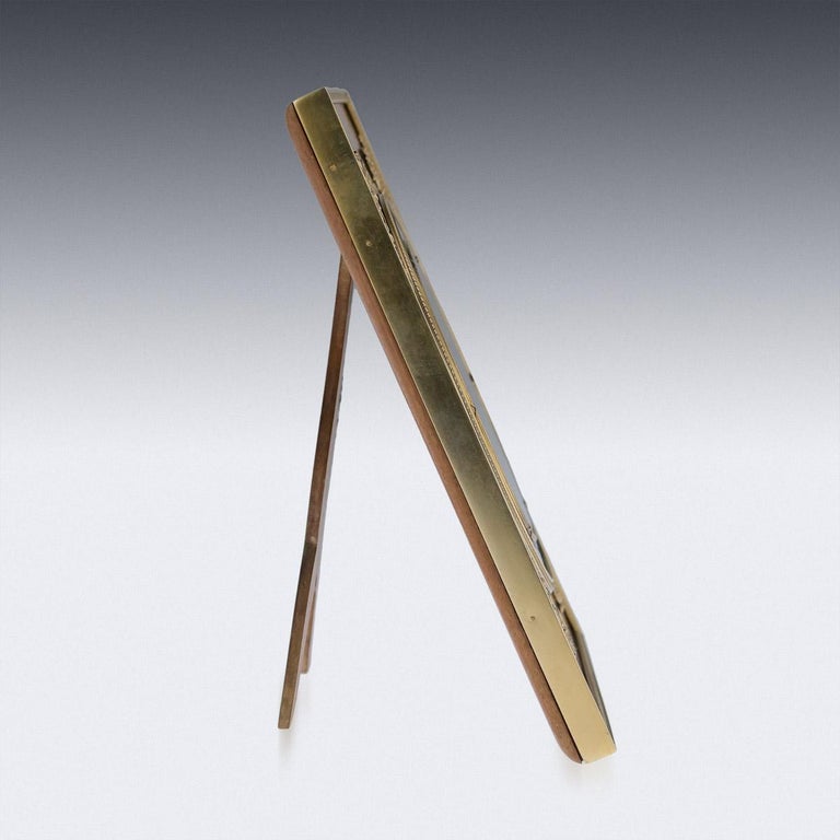 Antique Russian Silver-Gilt, Enamel and Wood Photo Frame, 3rd Artel ...