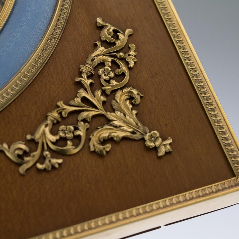 Antique Russian Silver-Gilt, Enamel and Wood Photo Frame, 3rd Artel ...