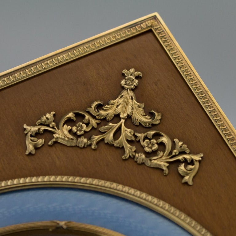 Antique Russian Silver-Gilt, Enamel and Wood Photo Frame, 3rd Artel ...