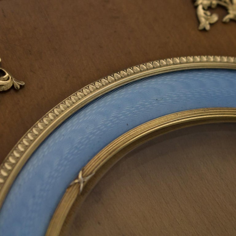 Antique Russian Silver-Gilt, Enamel and Wood Photo Frame, 3rd Artel ...