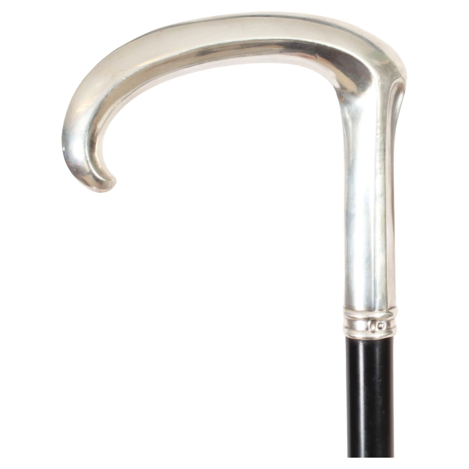 Antique Russian Silver Walking Cane Stick Circa 1880 For Sale at 1stDibs