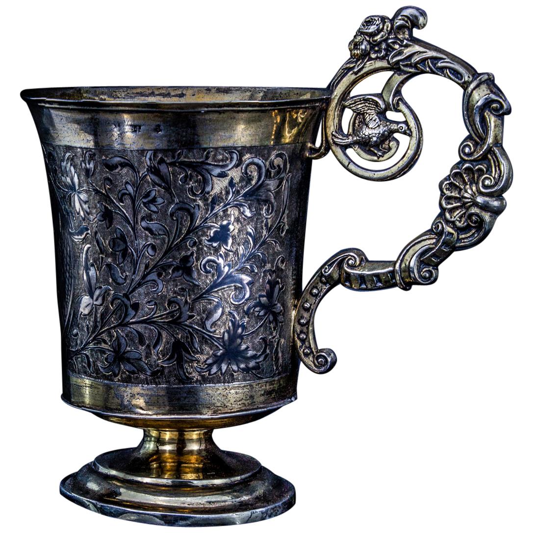 Antique Russian Silver Tankard For Sale at 1stDibs