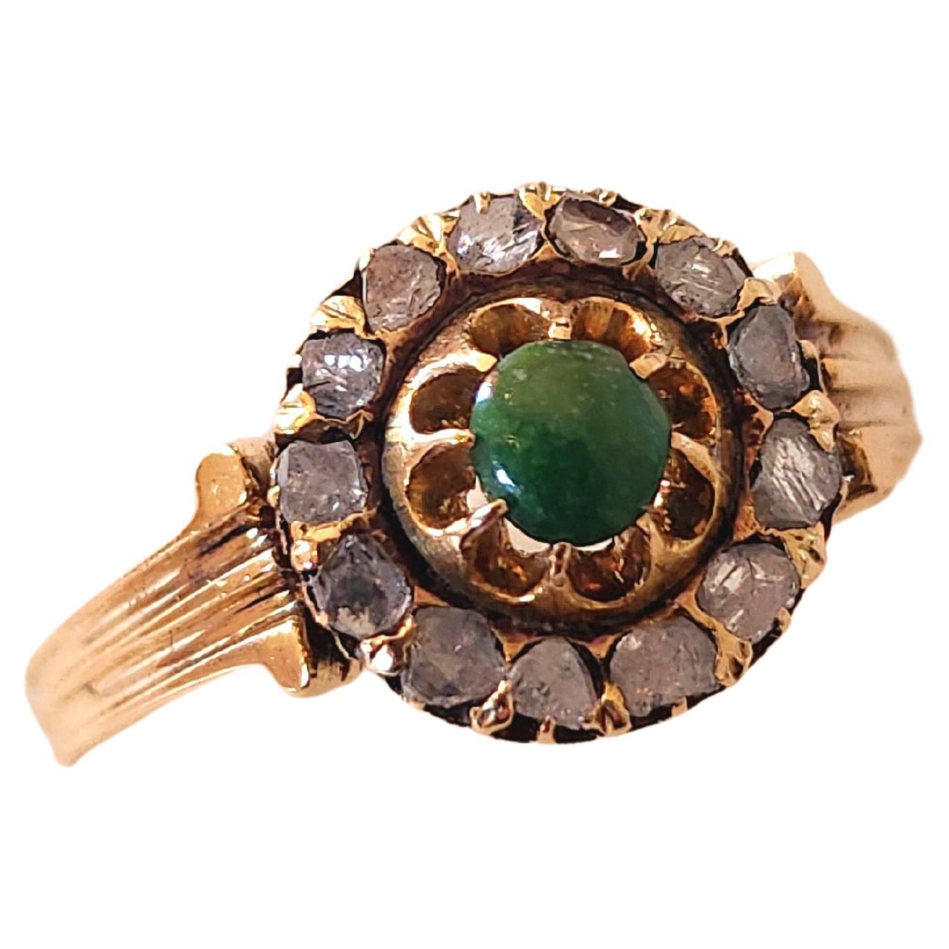 Antique Russian 2.50 Carat Sapphire Gold Unisex Ring at 1stDibs