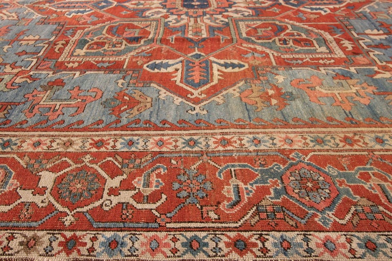 Antique Rust and Teal Persian Heriz Rug at 1stDibs | rust and teal rug ...