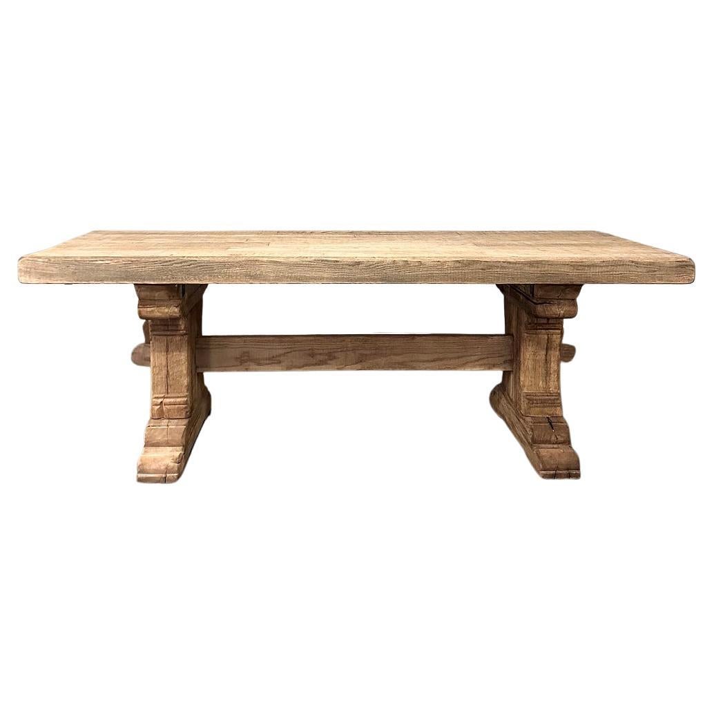 Rustic Antique Stripped Oak Trestle Table ~ Dining Table For Sale at ...