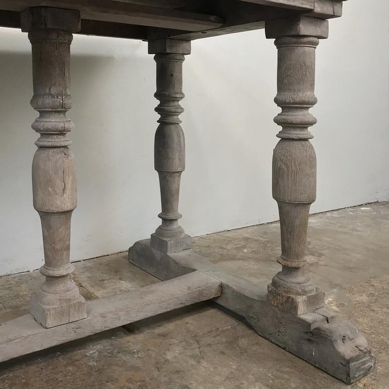 Antique Rustic Country French Whitewashed Sofa Table For Sale at ...