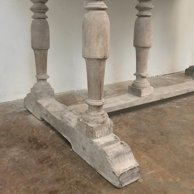 Antique Rustic Country French Whitewashed Sofa Table For Sale at ...