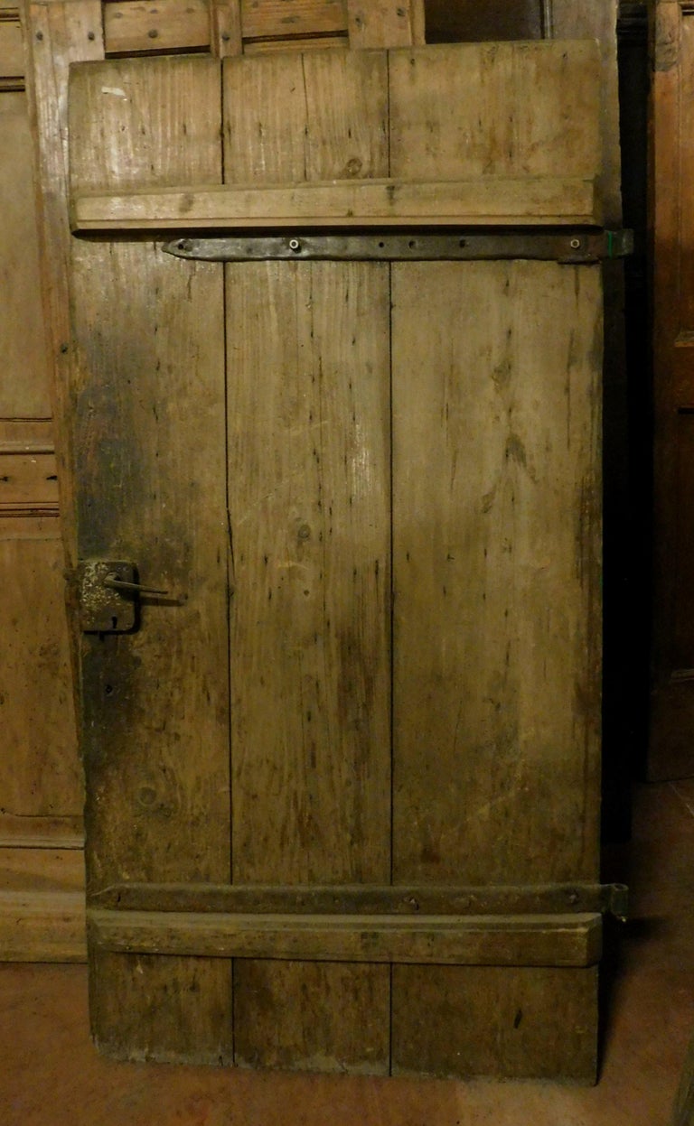 Antique Rustic Door in Blond Larch, Italian Mountain, 1800 For Sale at ...