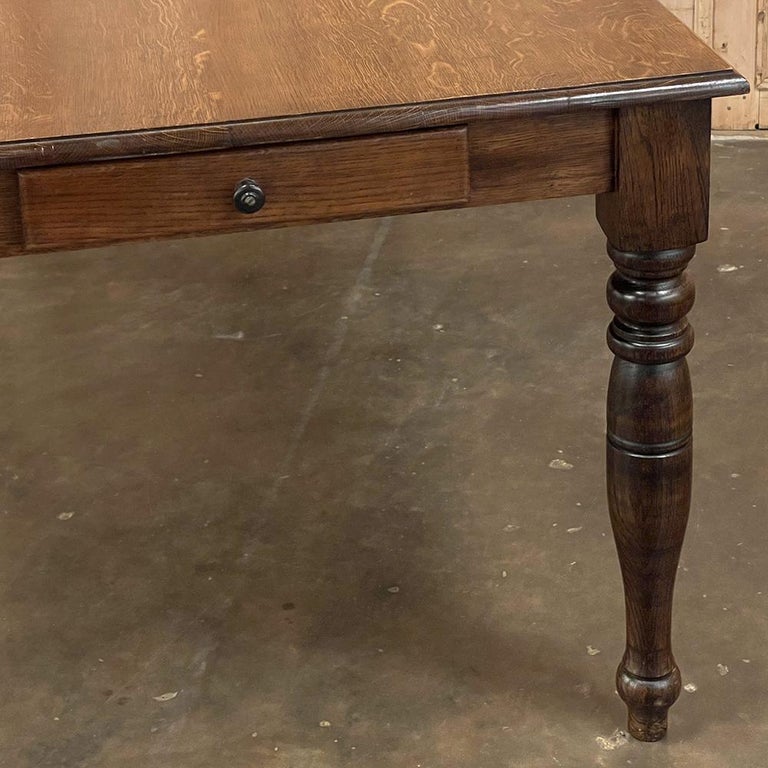 Antique Rustic European Oak Dining Table For Sale at 1stDibs