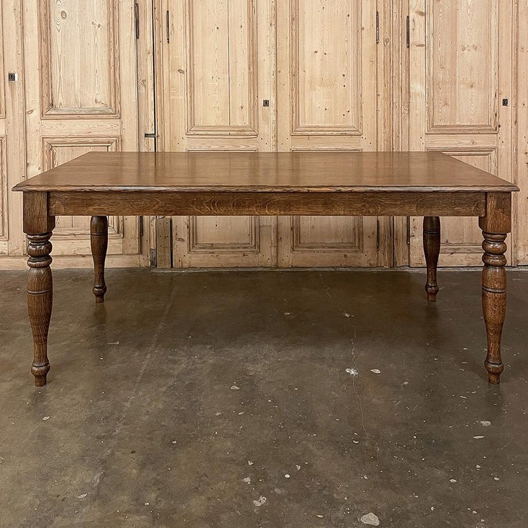 Antique Rustic European Oak Dining Table For Sale at 1stDibs