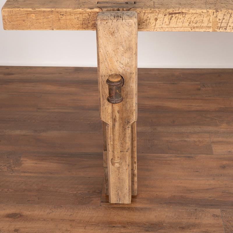Antique Rustic French Carpenter's Work Table Workbench Console Table ...