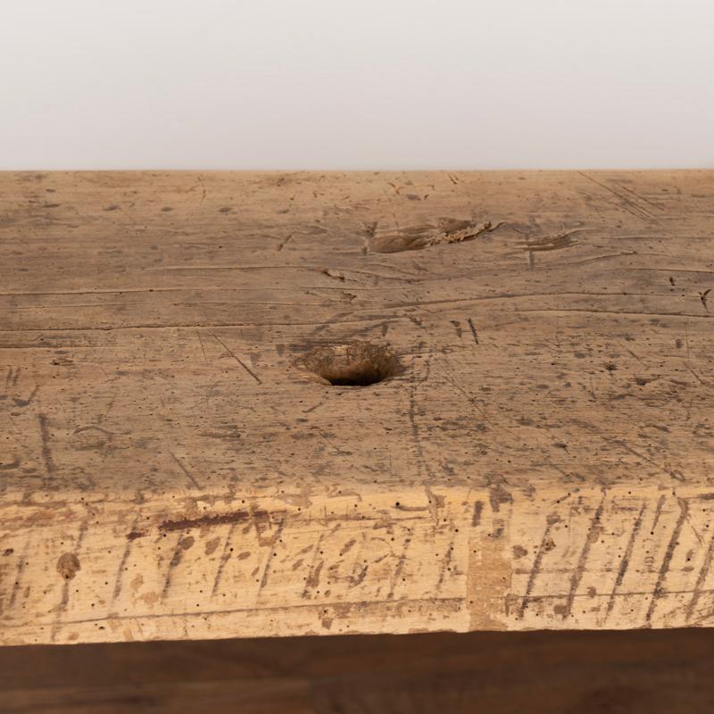 Antique Rustic French Carpenter's Work Table Workbench Console Table ...