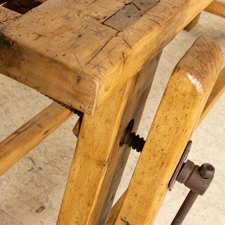 Antique Rustic French Carpenter's Work Table Workbench Console Table at ...