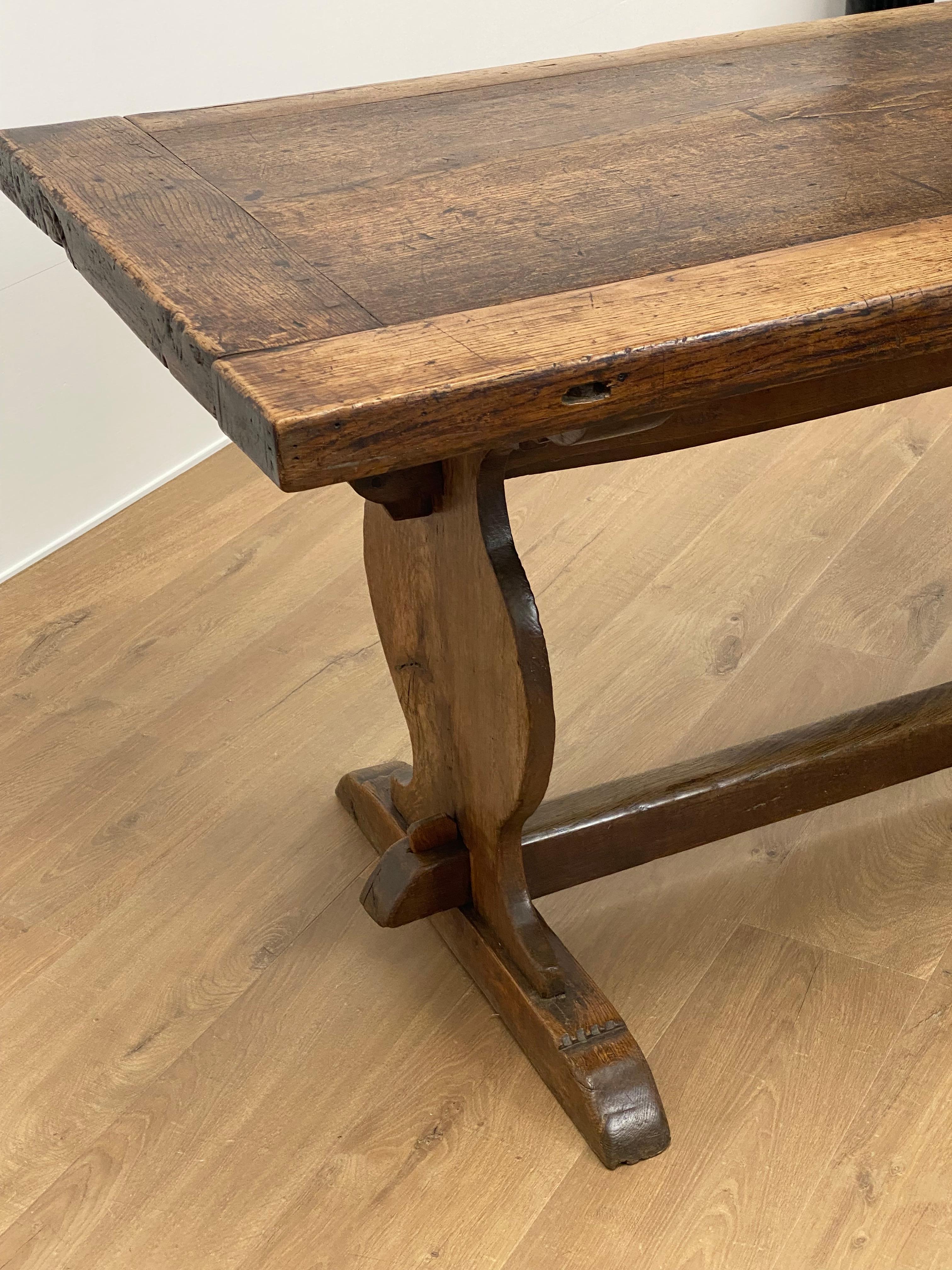 Antique Rustic French Refectory Table in Oak For Sale at 1stDibs ...