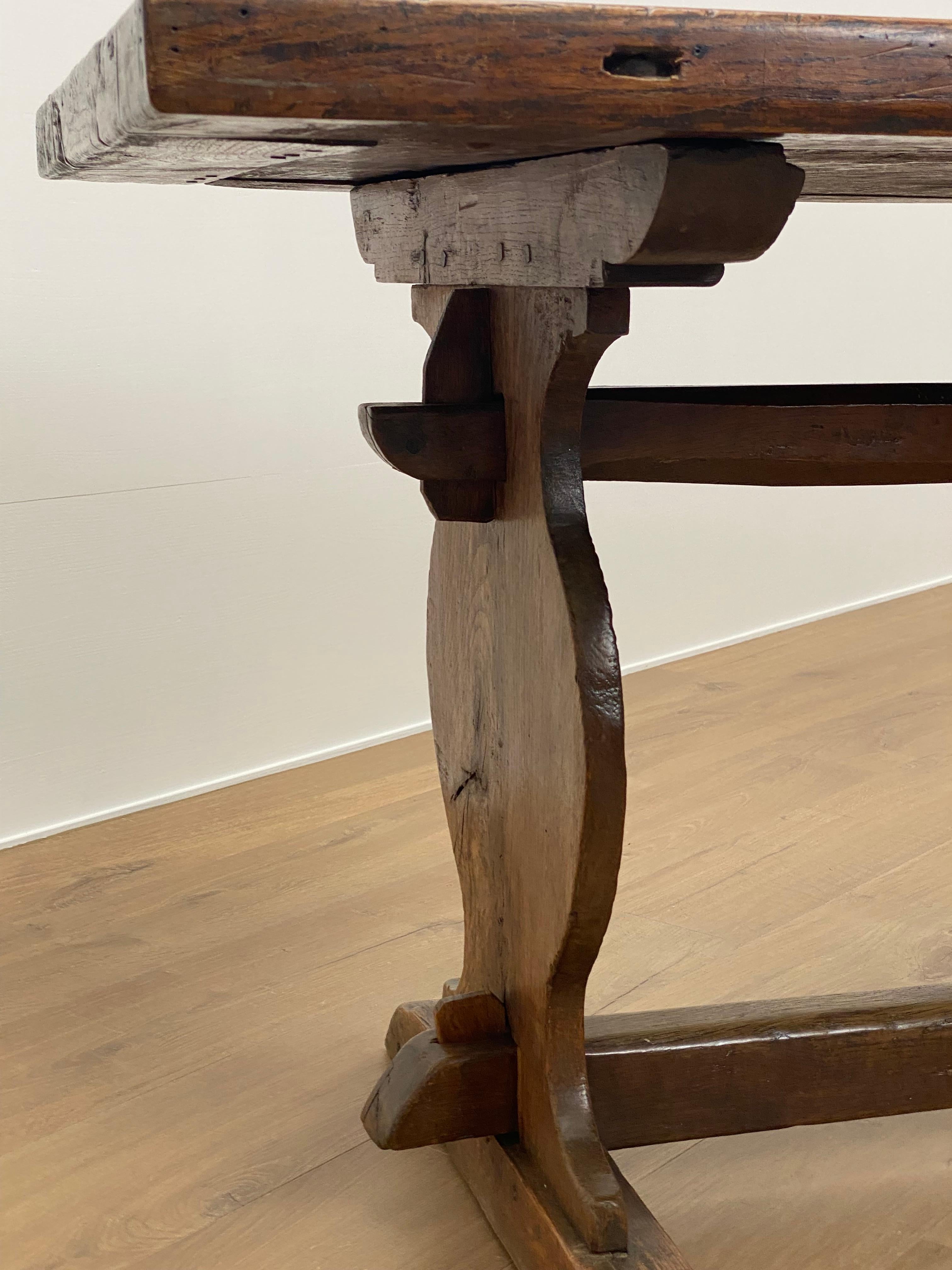 Antique Rustic French Refectory Table in Oak For Sale at 1stDibs ...