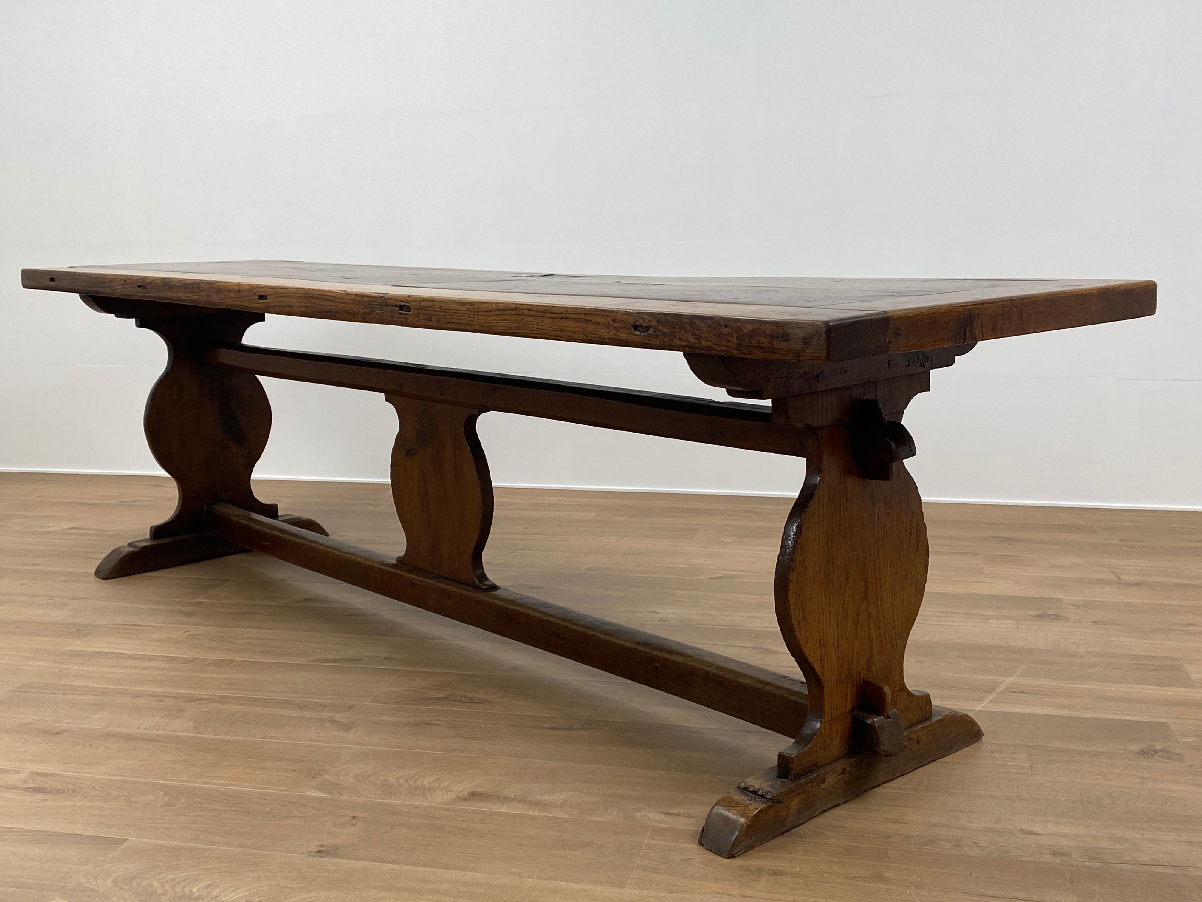 Antique Rustic French Refectory Table in Oak For Sale at 1stDibs ...
