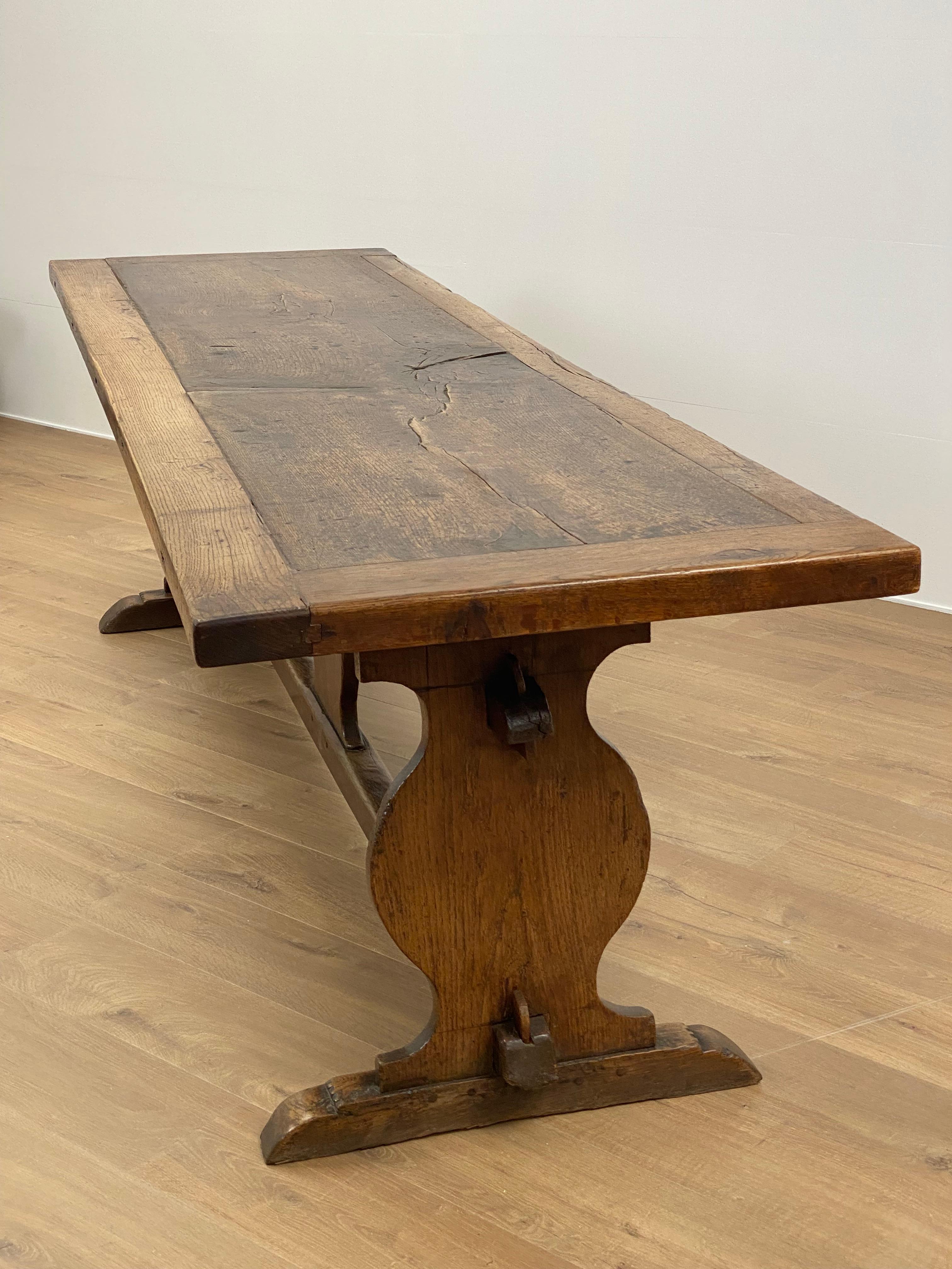 Antique Rustic French Refectory Table in Oak For Sale at 1stDibs ...