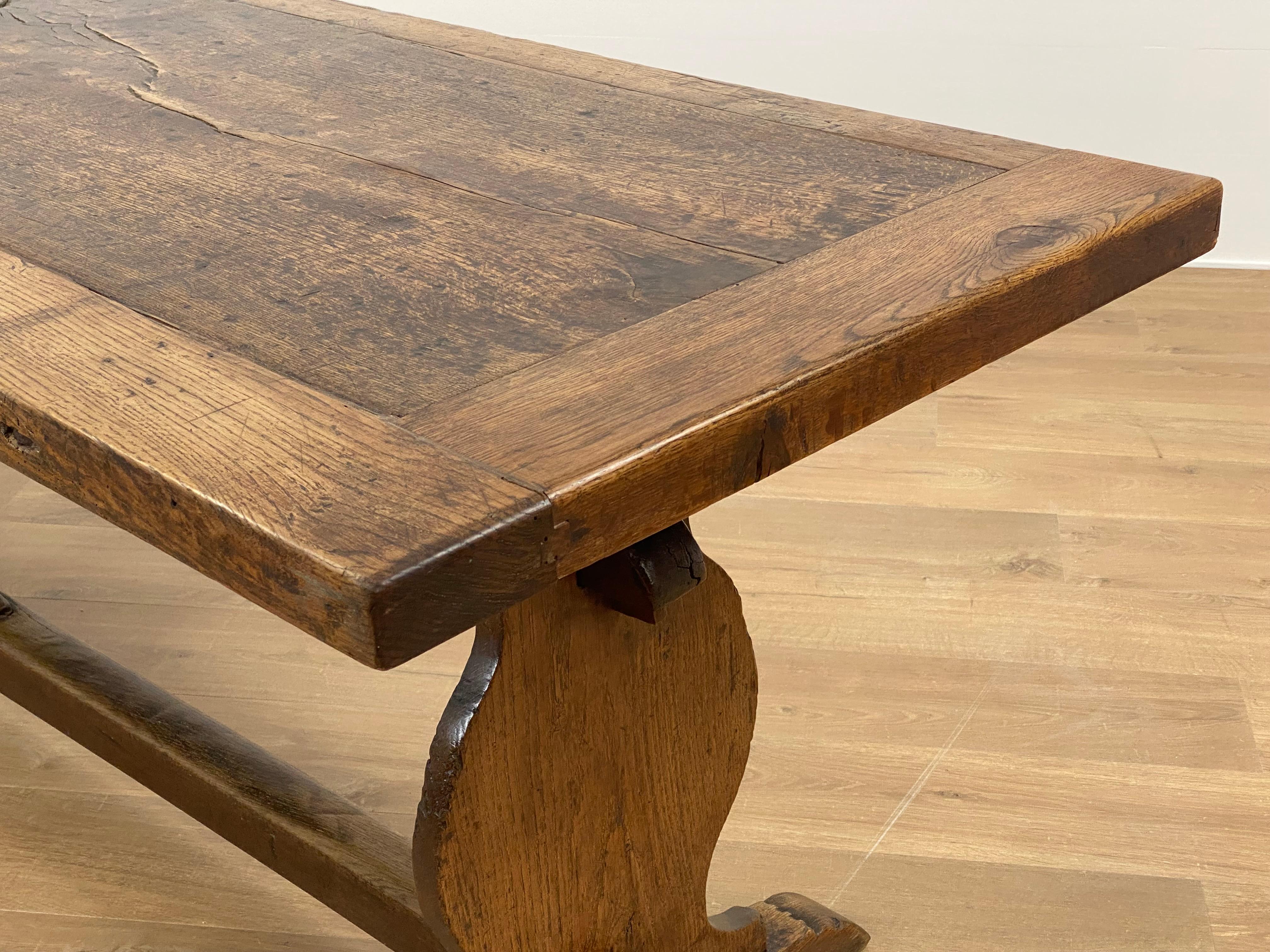 Antique Rustic French Refectory Table in Oak For Sale at 1stDibs ...
