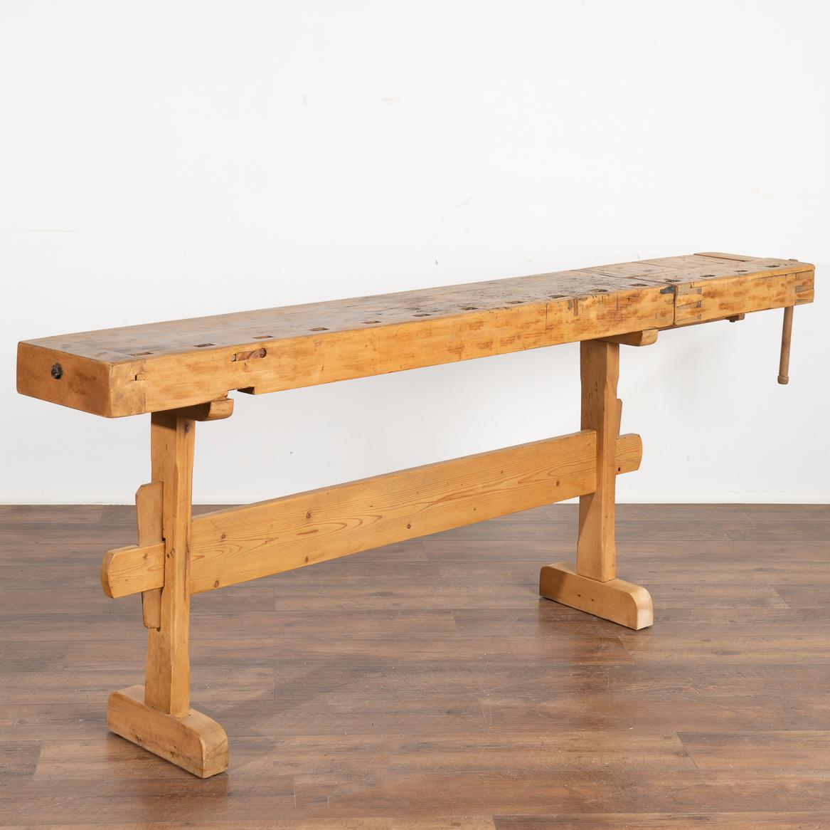 Antique Rustic Narrow Console Table Carpenter's Work Table, Denmark ...