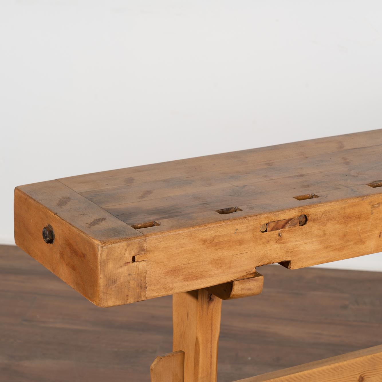 Antique Rustic Narrow Console Table Carpenter's Work Table, Denmark ...